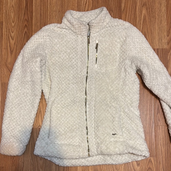 Calvin Klein | Jackets & Coats | Calvin Klein Offwhite Fleece Jacket ...